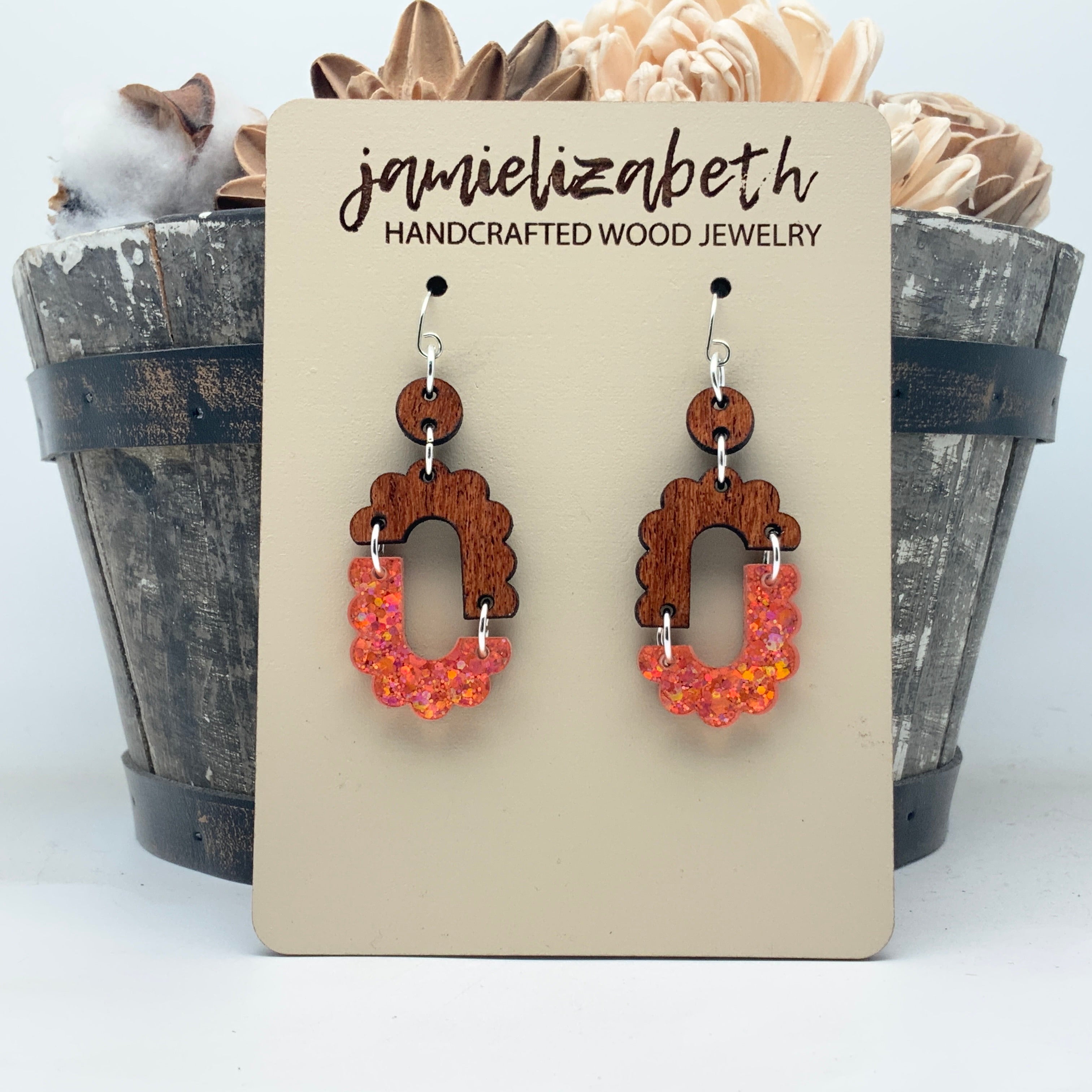 Limited* 28 - Medium - Bubble Bubble With Coral Glitter Acrylic ...