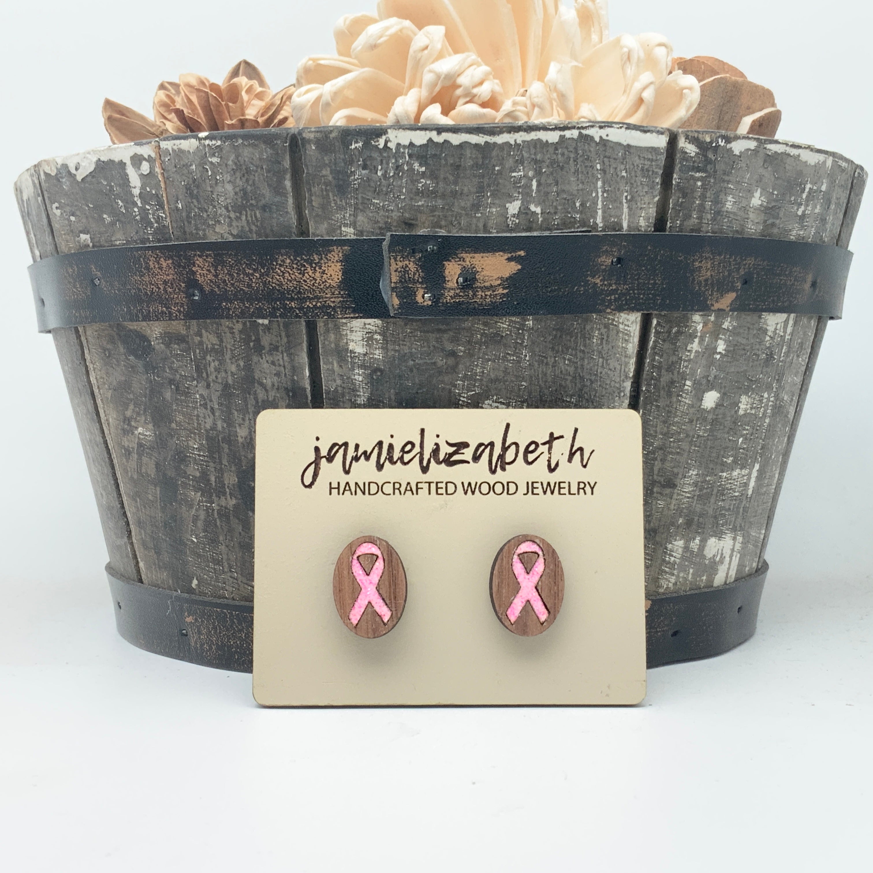 Breast Cancer Awareness Ribbon Studs (Vault) – Jamielizabeth