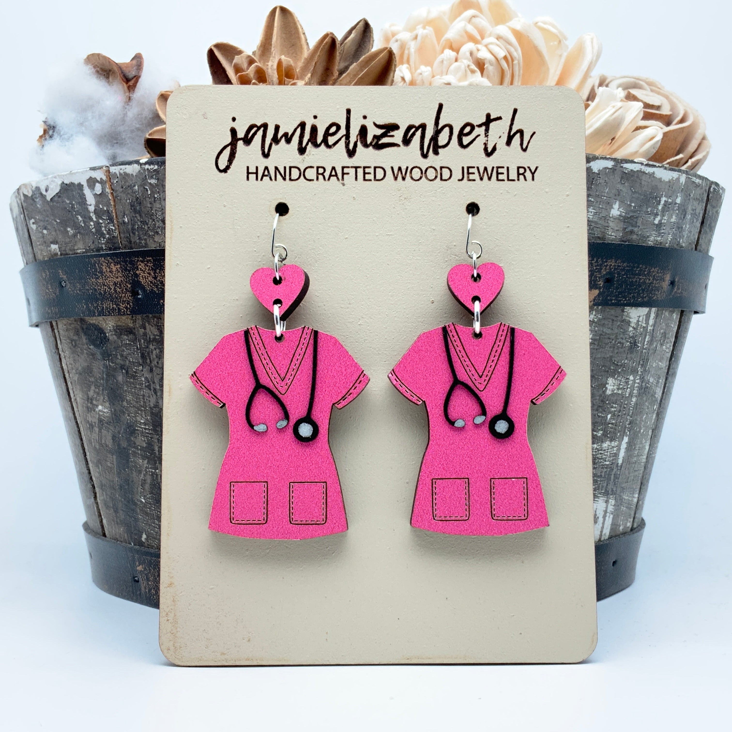 Pink Scrubs - Earrings – Jamielizabeth