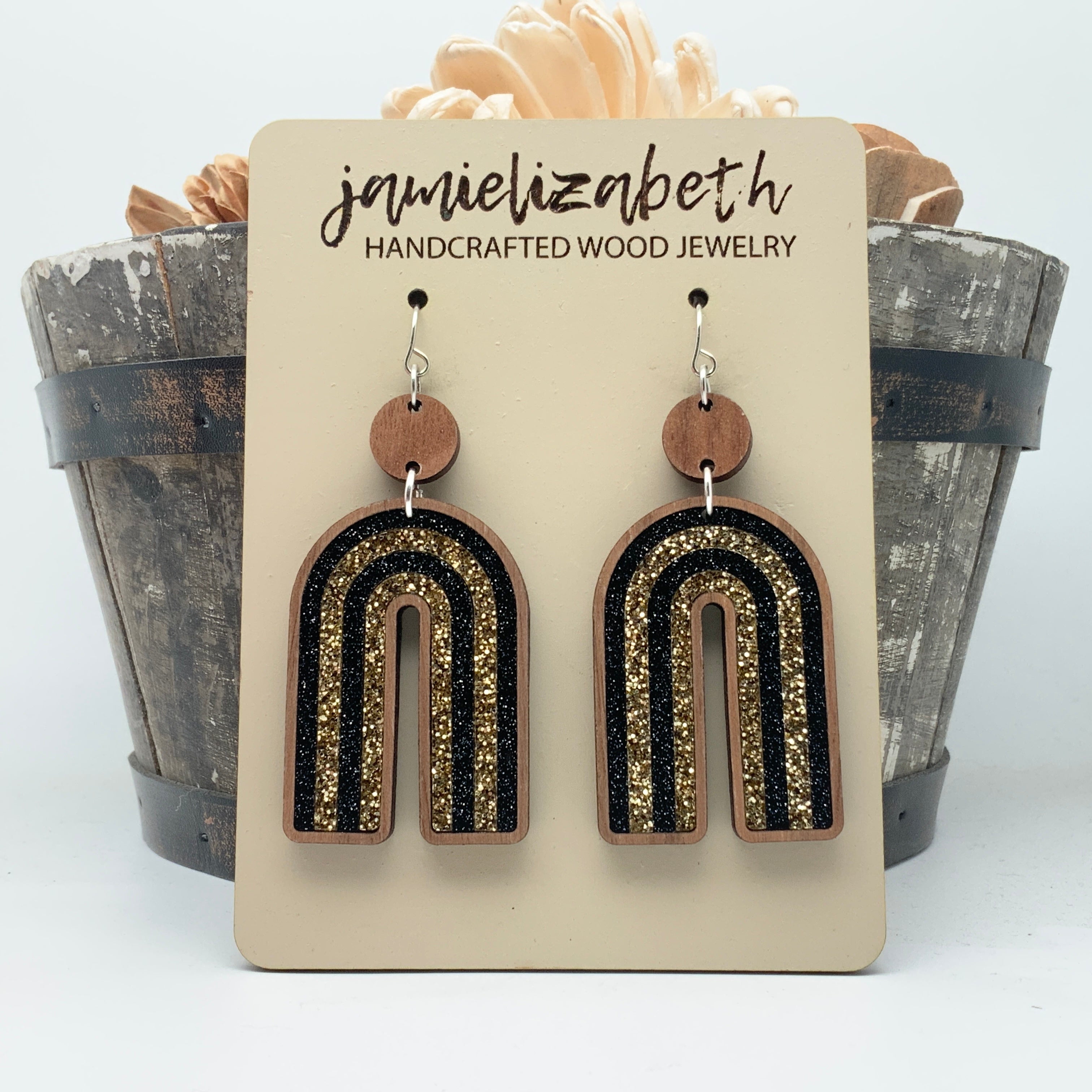 Black & Gold Rainbows - Earrings – Jamielizabeth