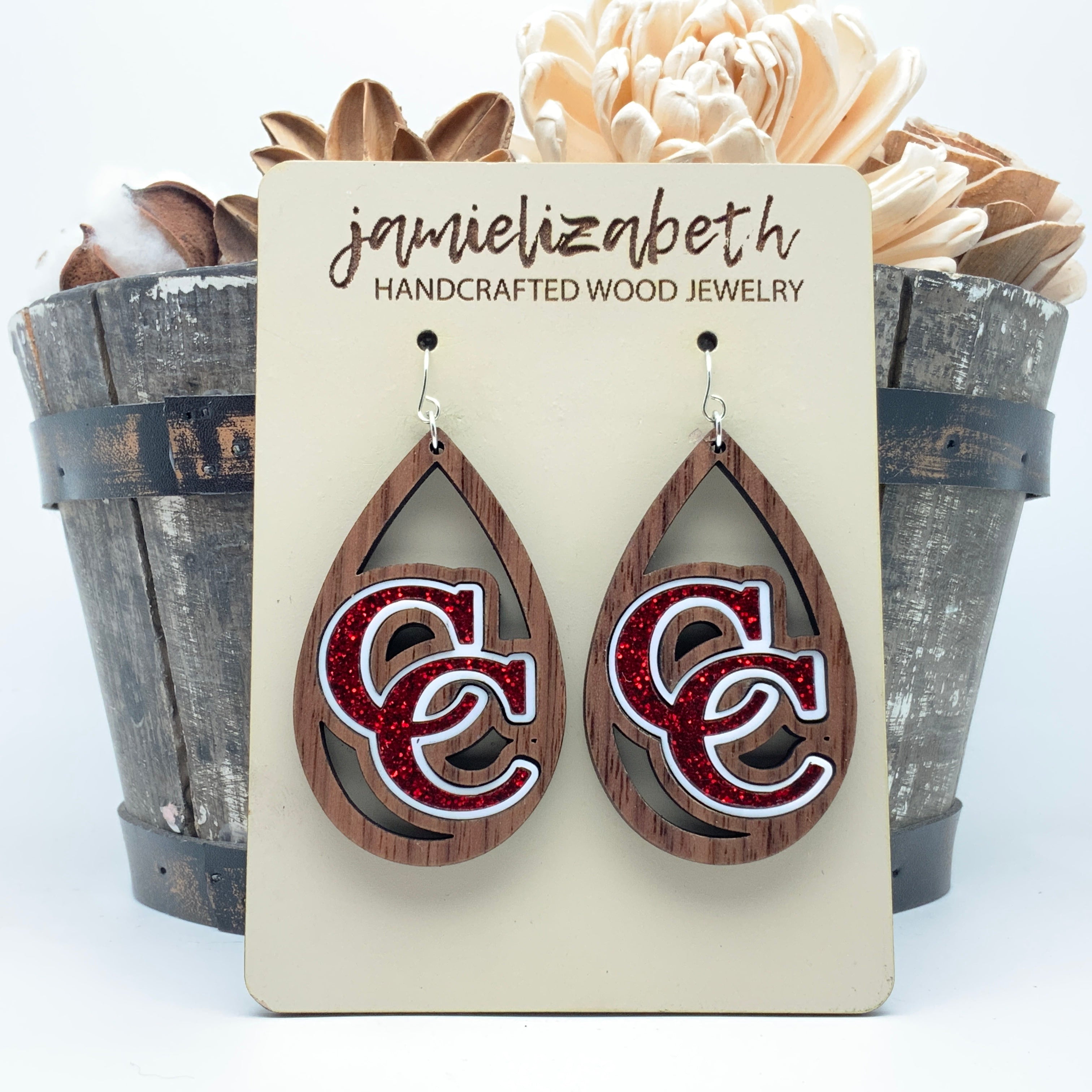 Canyon Cougar - CC Glitter Earrings – Jamielizabeth